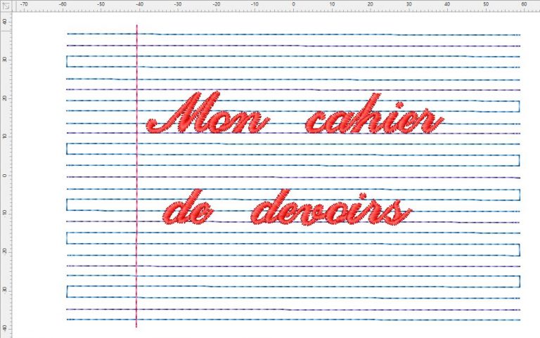 Motif Lignes cahier Seyes - broderie [TOP] 42